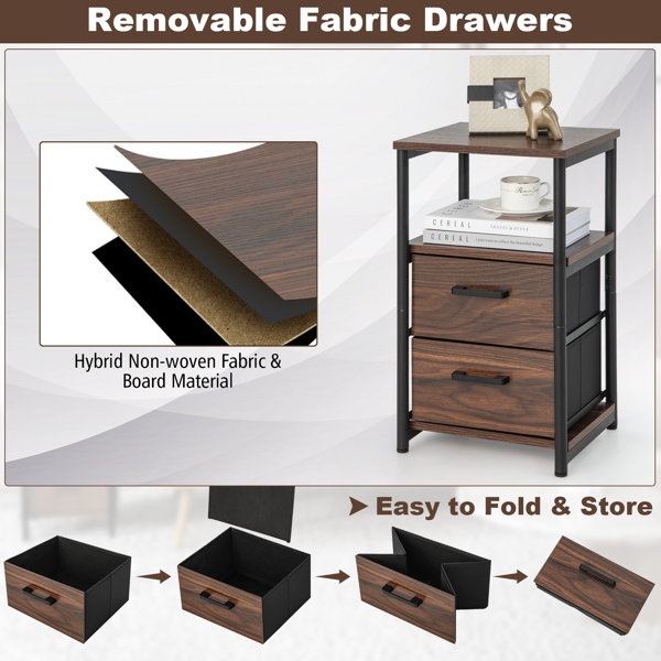 Ebern Designs Kolt Steel Nightstand | Wayfair