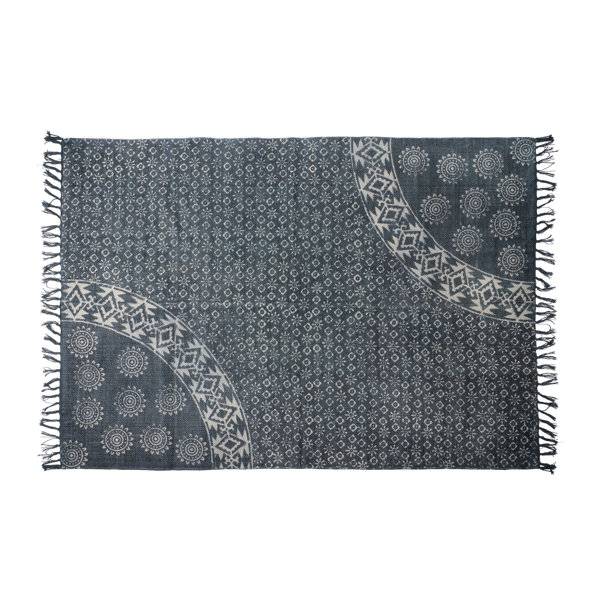 Gracie Oaks 140X200 BLUE MIX PATTERNED RUG | Wayfair.co.uk