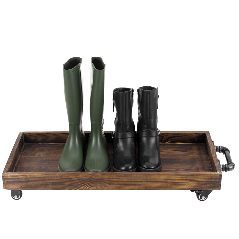 Williston Forge Rolling Boot Tray with Handles & Reviews | Wayfair