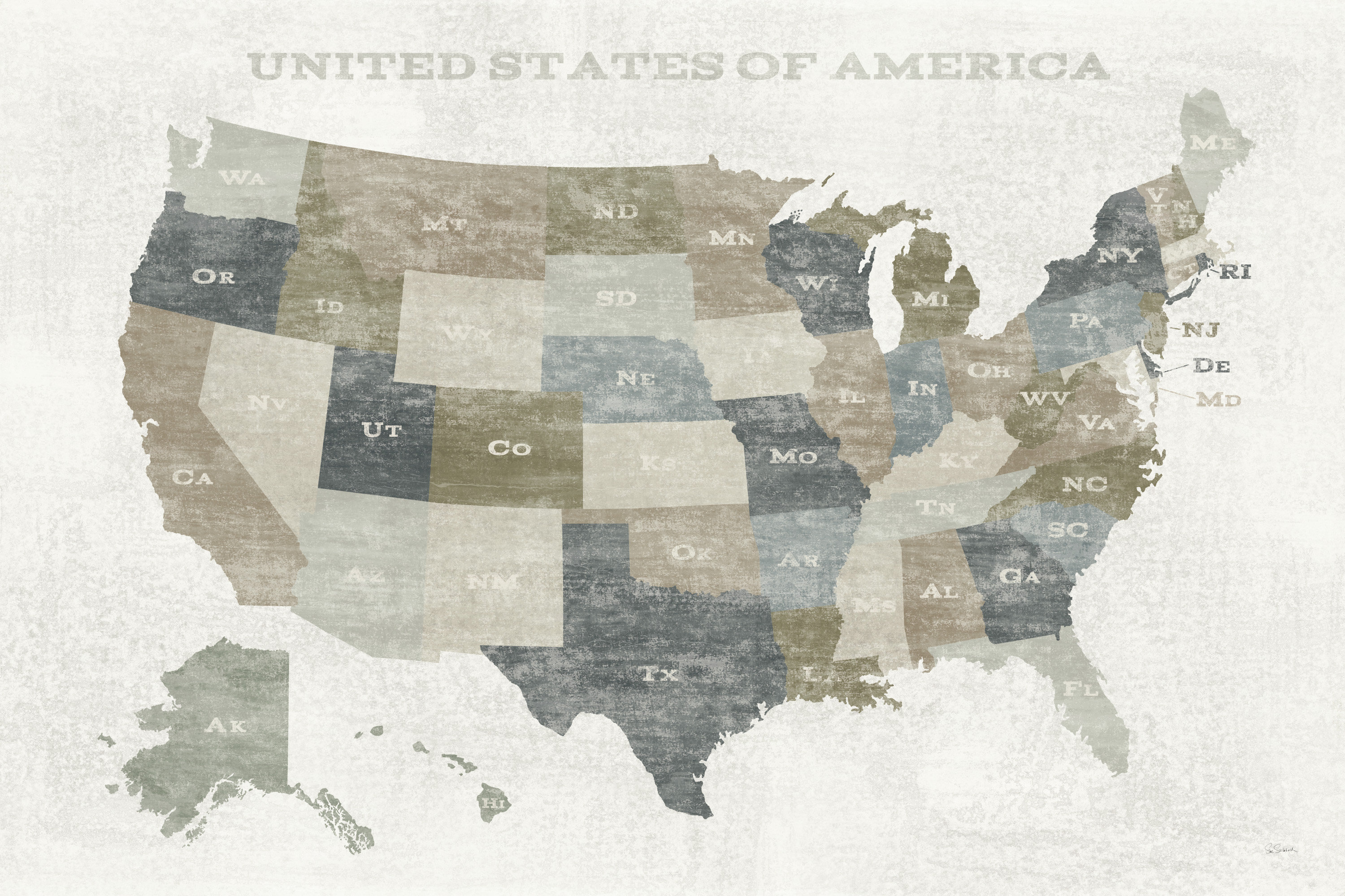 Canora Grey map United States Map, U.S. Map, States, Different Colors ...