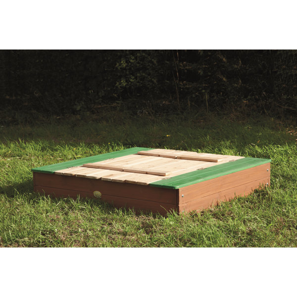 AXI Ella 120Cm x 20Cm Wood Square Sandbox with Cover | Wayfair.co.uk