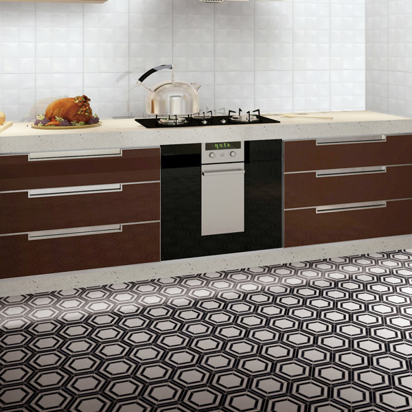 Supreme Tile Interspace Natural Stone Honeycomb Marble Look Mosaic Wall ...