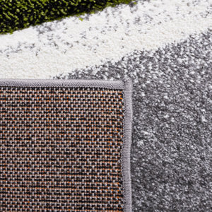 Wade Logan® Dubach Performance Gray/Green/White Rug & Reviews | Wayfair