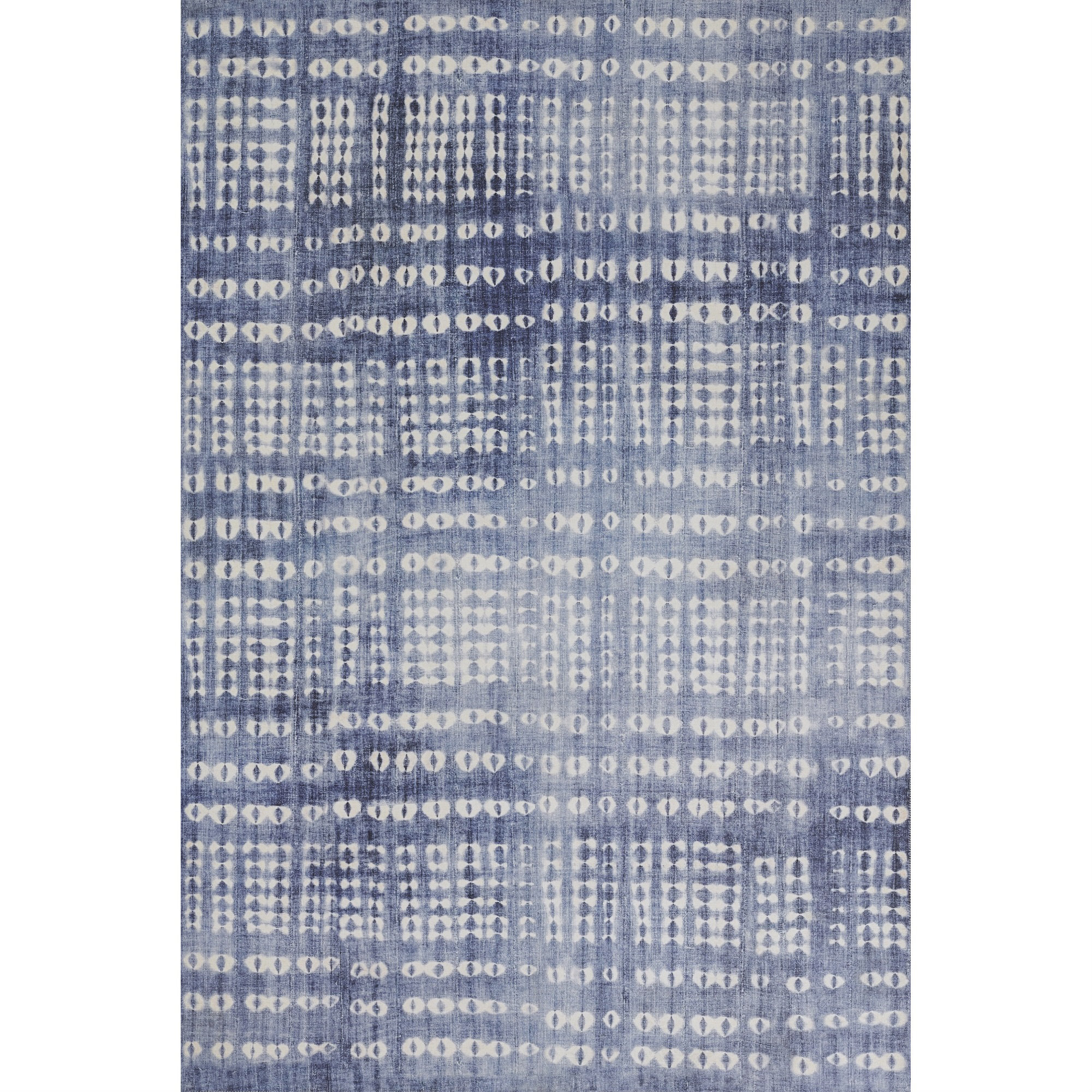 Novogratz Bolt Machine Woven / Power Loomed Performance Blue/White Rug ...