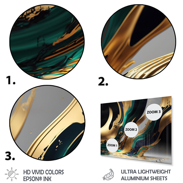 Ivy Bronx Green And Gold Agate II Green And Gold Agate II - Unframed ...