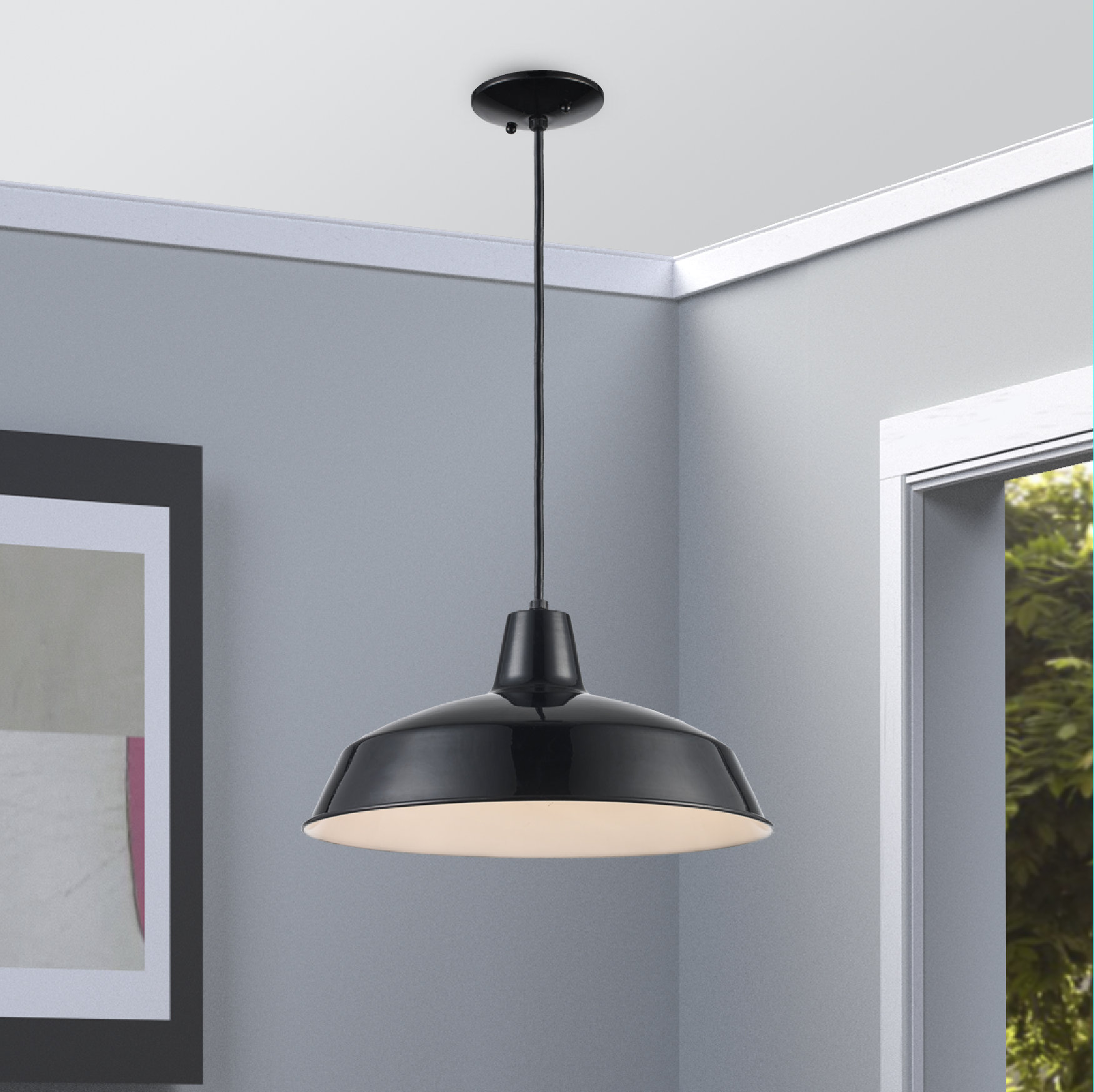 Brayden Studio® Wynter 1 - Light Single Dome Pendant & Reviews | Wayfair
