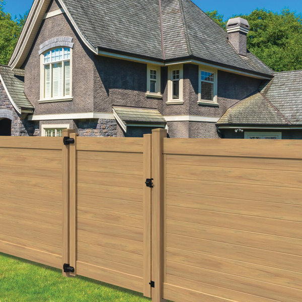Barrette Outdoor Living Horizontal Fence Cypress Vinyl Privacy Gate ...