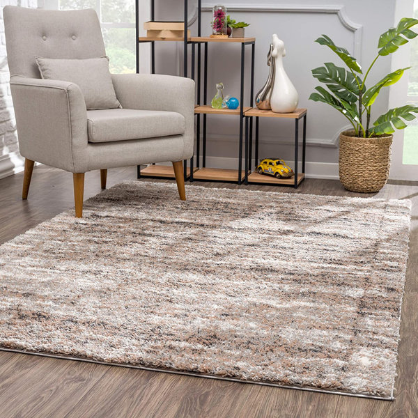 Foundry Select Performance Ivory/Brown Rug | Wayfair