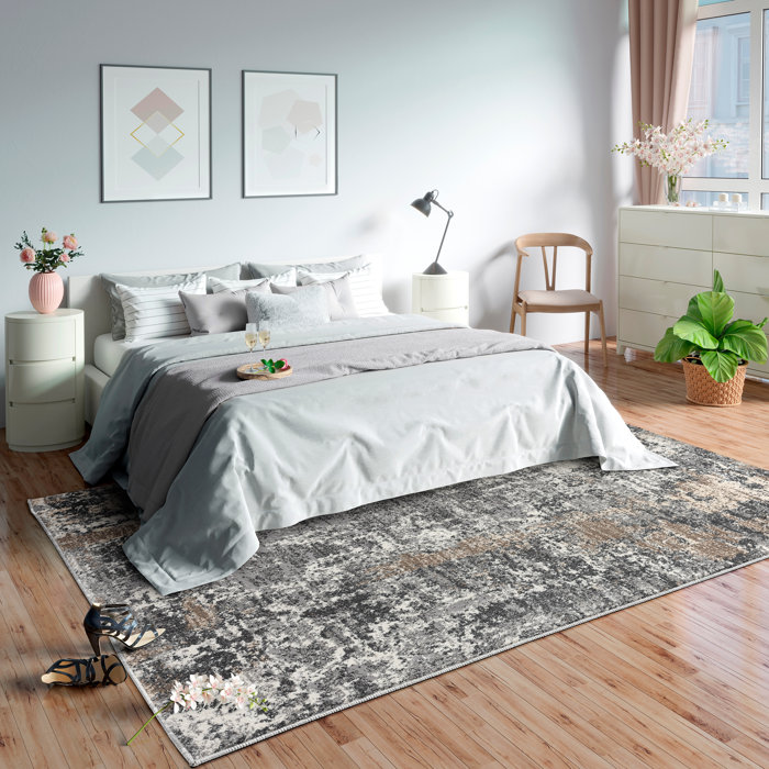 17 Stories Performance Gray Rug | Wayfair