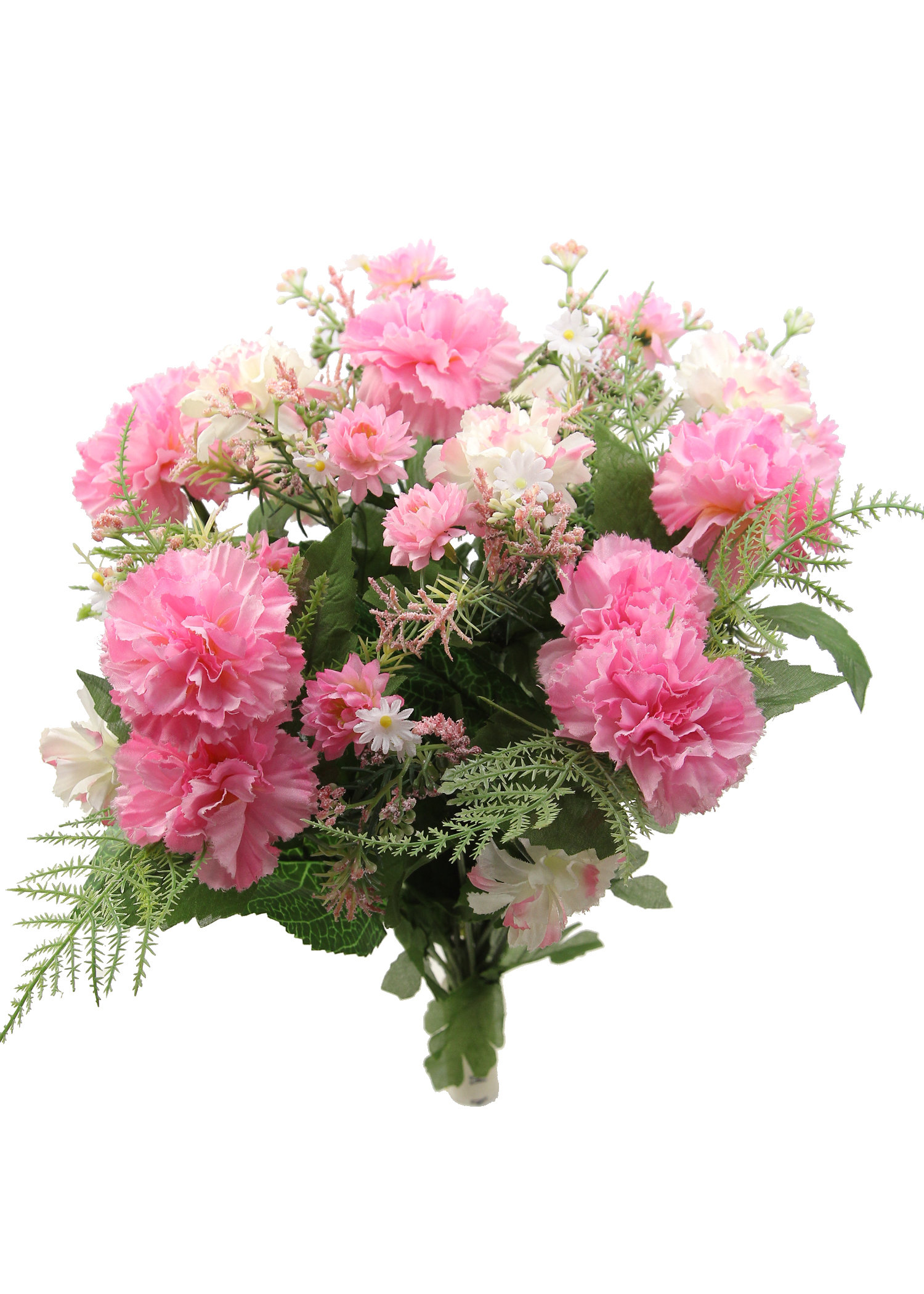 August Grove® 16 Stems Artificial Blooming Baby Carnation Mixed Bush ...