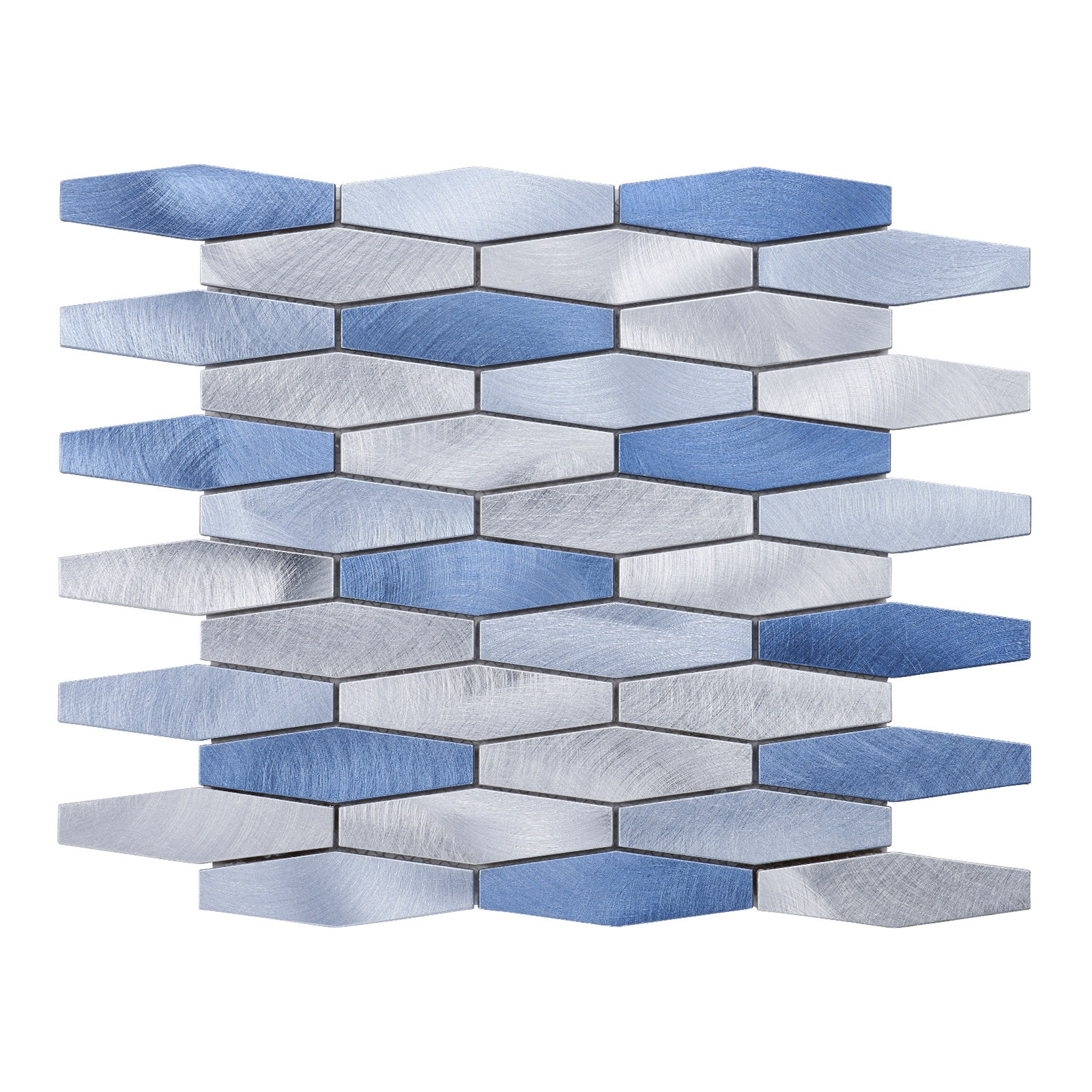 Modket Blue Metal Aluminum Hexagon Mosaic Sheet Tile By Modket | Wayfair