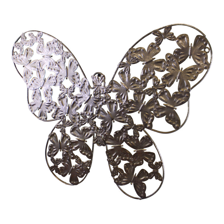 August Grove Large Metal Butterfly Design Wall Décor | Wayfair.co.uk