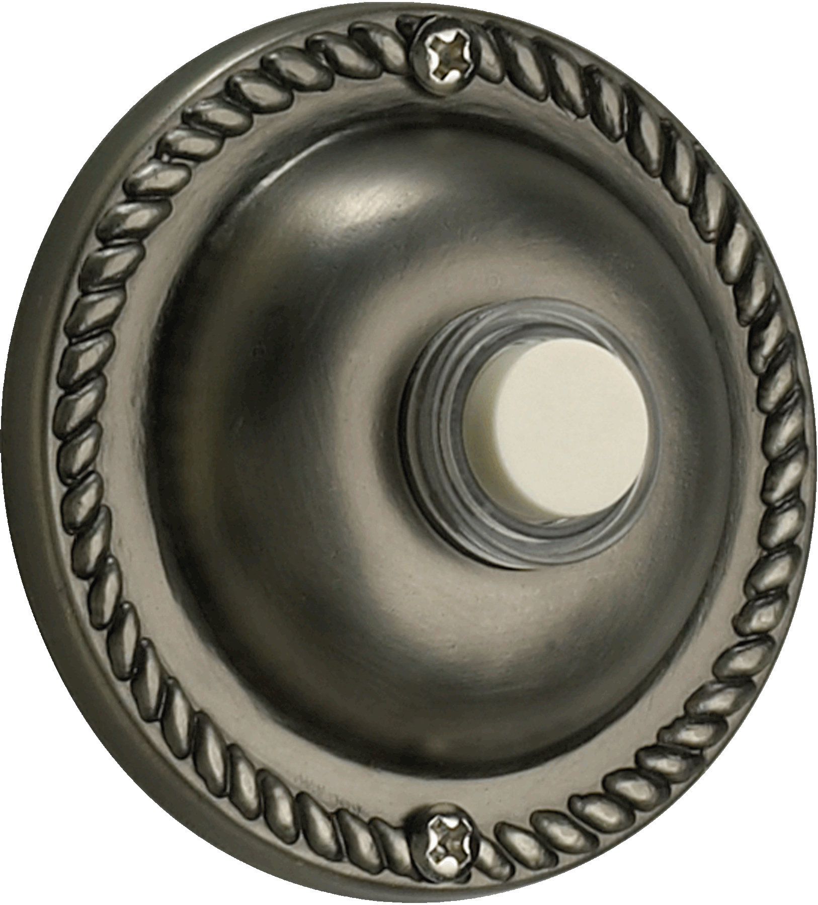 Charlton Home® Traditional Round Push Button in Antique Silver | Wayfair