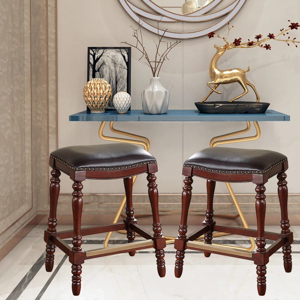 FB Eric 26" Modern And Contemporary Saddle Seat Counter Stool | Wayfair