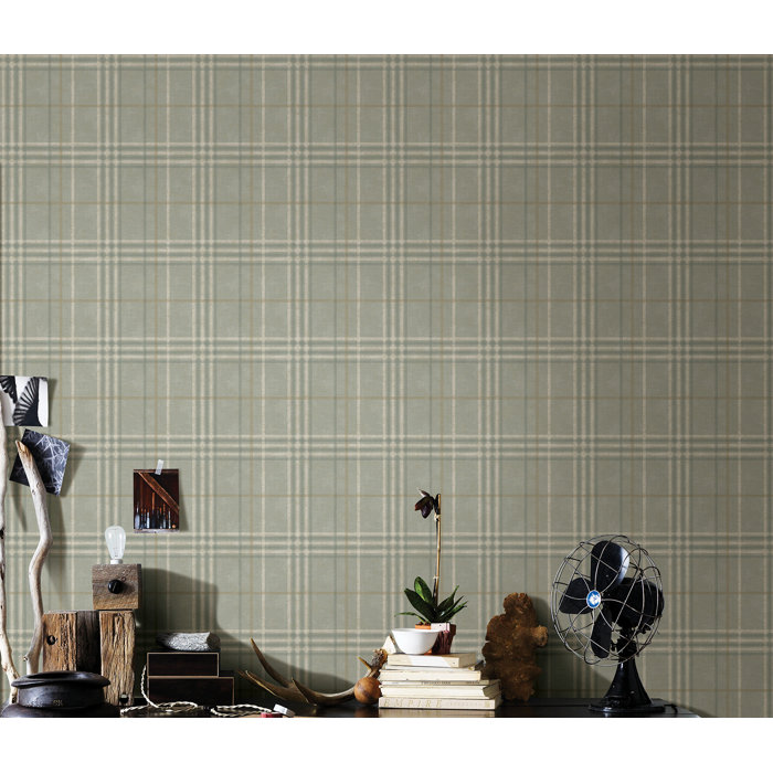 Gracie Oaks Bernabe Plaid Wallpaper & Reviews | Wayfair