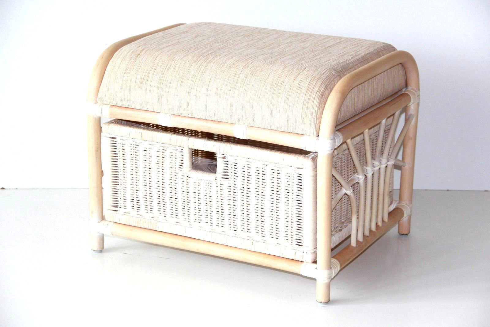 Bay Isle Home Eukleides Rattan Storage Ottoman | Wayfair