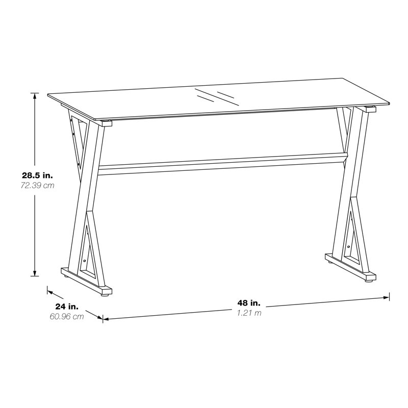 Latitude Run® Modern 48'' Desk & Reviews | Wayfair