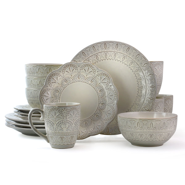 Ophelia & Co. Avelar Stoneware Dinnerware Set - Service for 4 & Reviews ...