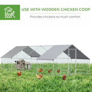 Archie & Oscar™ Moberly 258 Square Feet Chicken Coop with Chicken Run ...