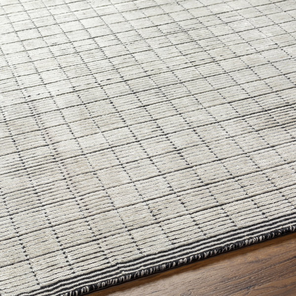 AllModern Jacey Handmade Hand Loomed Light Gray Rug & Reviews | Wayfair