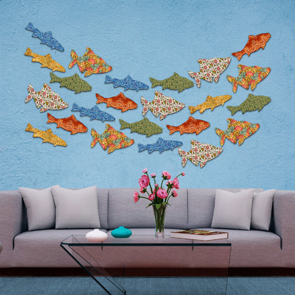 Breakwater Bay 12 Piece Fish Wall Décor Set | Wayfair