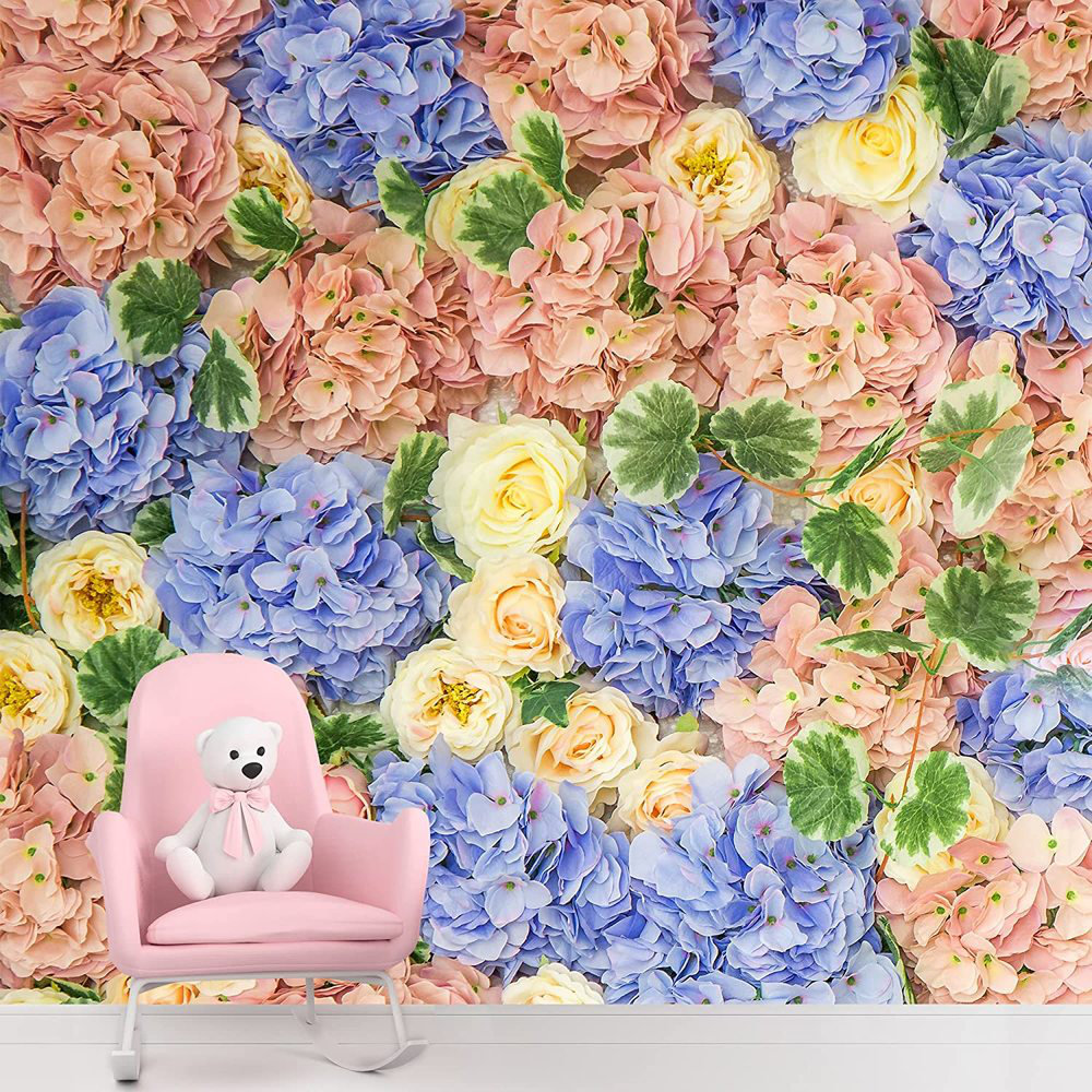 IDEA4WALL Rose Flower Collage Wall Mural | Wayfair