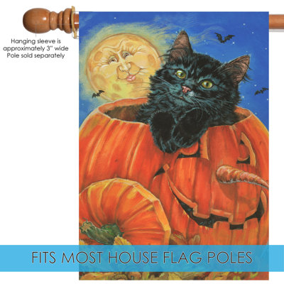 Toland Home Garden Meow-Lo-Ween 28 x 40 inch House Flag | Wayfair
