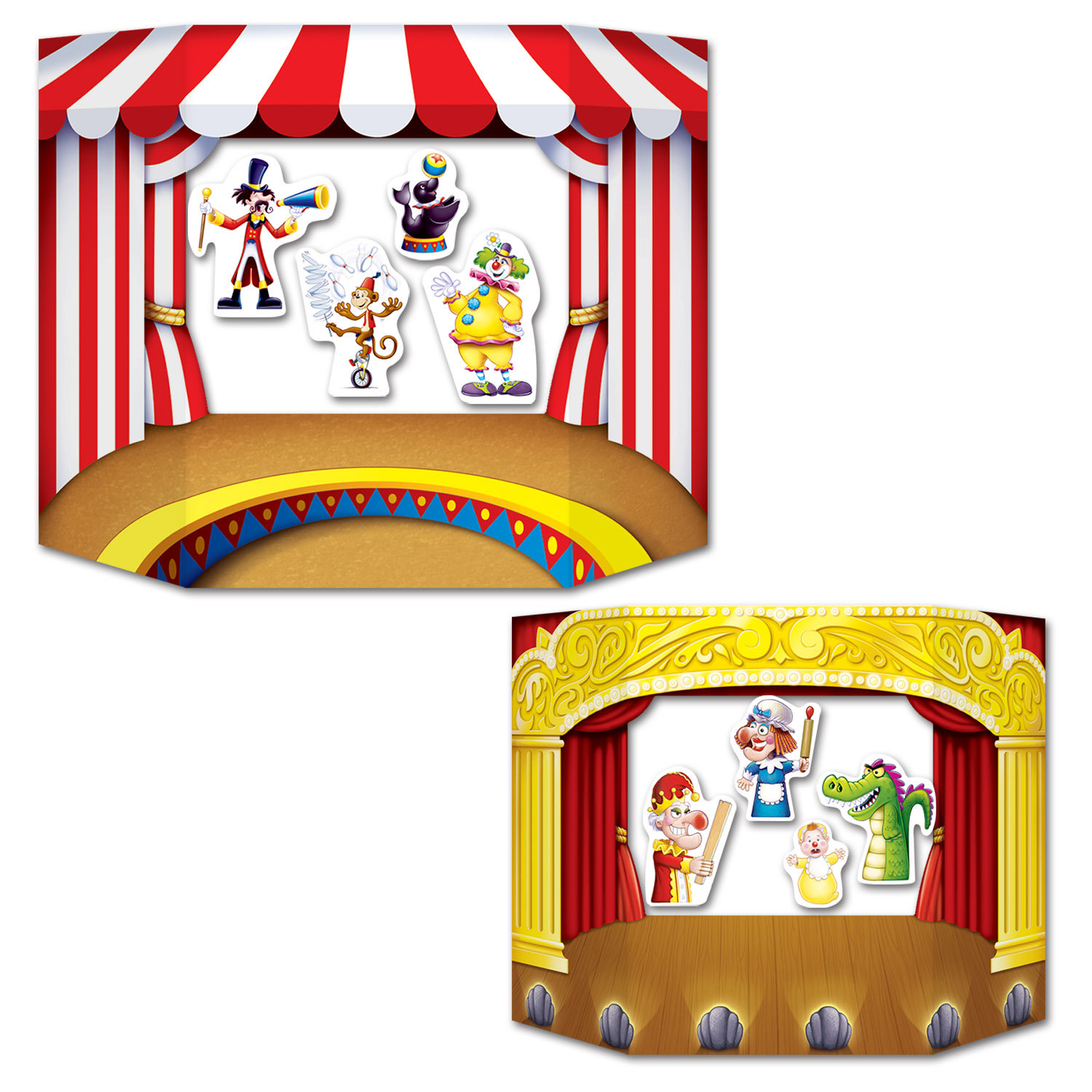 The Party Aisle™ Birthday Puppet Show Theater Photo Props | Wayfair