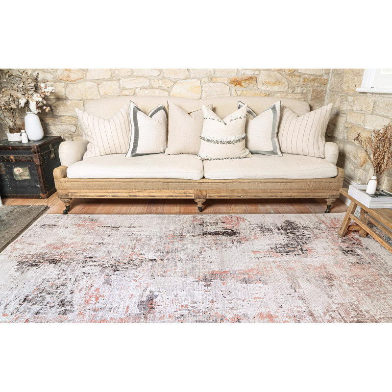 17 Stories Elizabethrose Blush Rug | Wayfair
