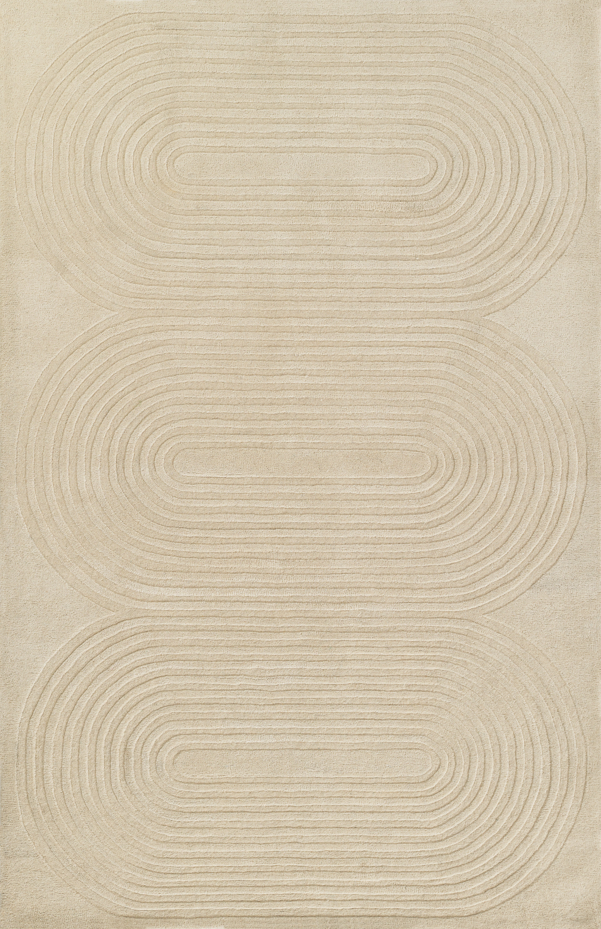 AllModern Tillie Geometric Handmade Tufted Wool Ivory Area Rug ...