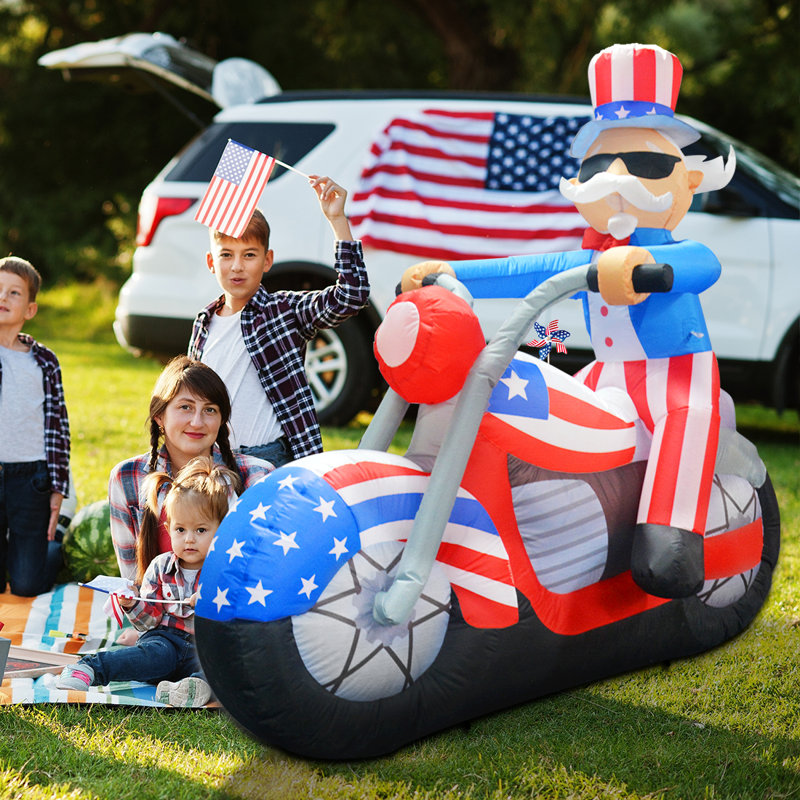 GOOSH 5.9FT Independence Day Inflatable 4th of July Inflatables Uncle ...
