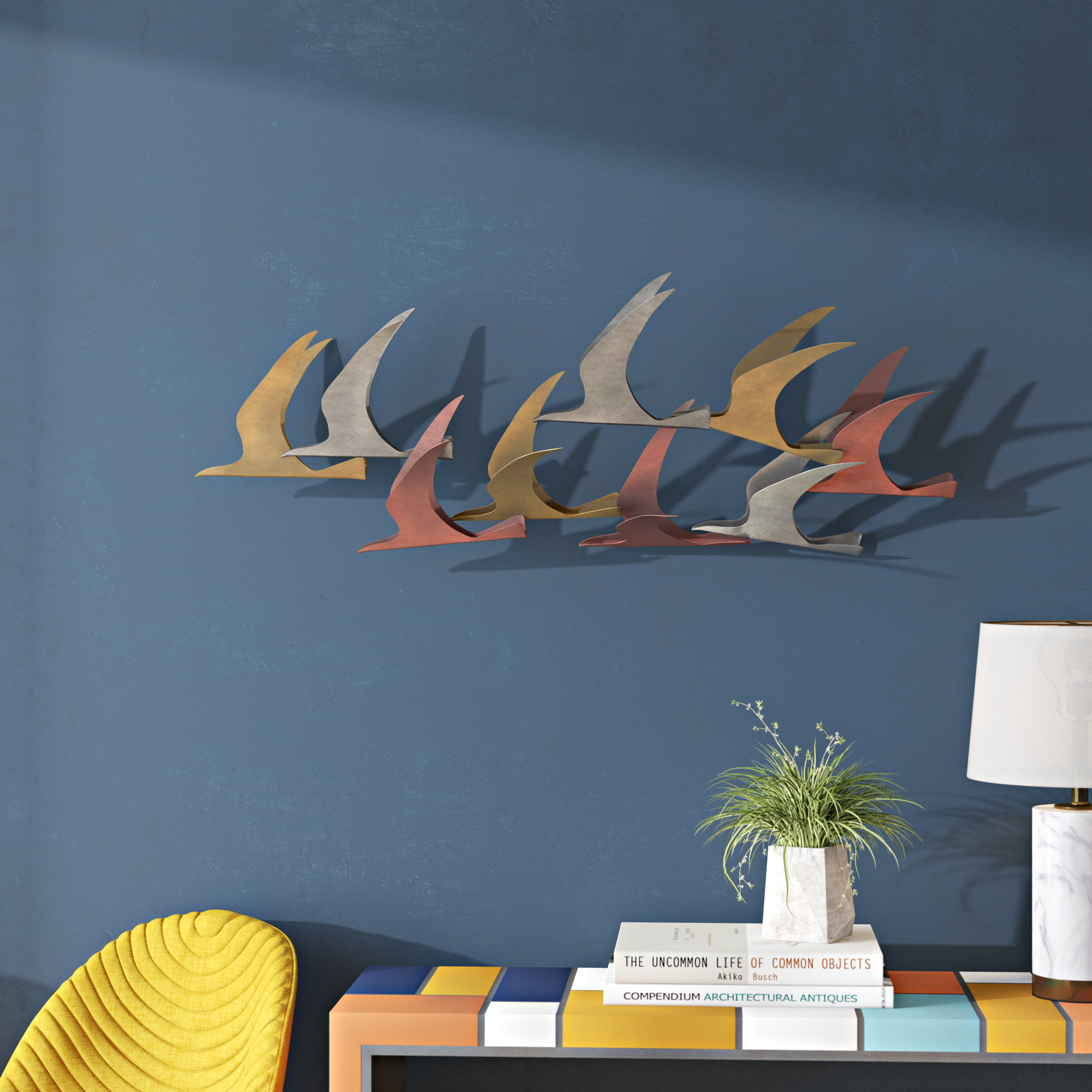 Rosecliff Heights Natural Birds in Flight Wall Décor & Reviews | Wayfair