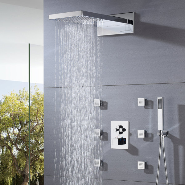 Wonderland America Thermostatic Complete Shower System with Rough-In ...