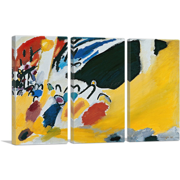 ARTCANVAS Impression III Concert 1911 On Canvas 3 Pieces by Wassily ...