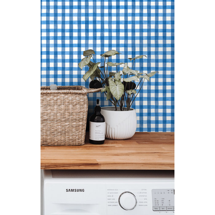 Gracie Oaks Bethany-Jo Peel & Stick Plaid Wallpaper | Wayfair