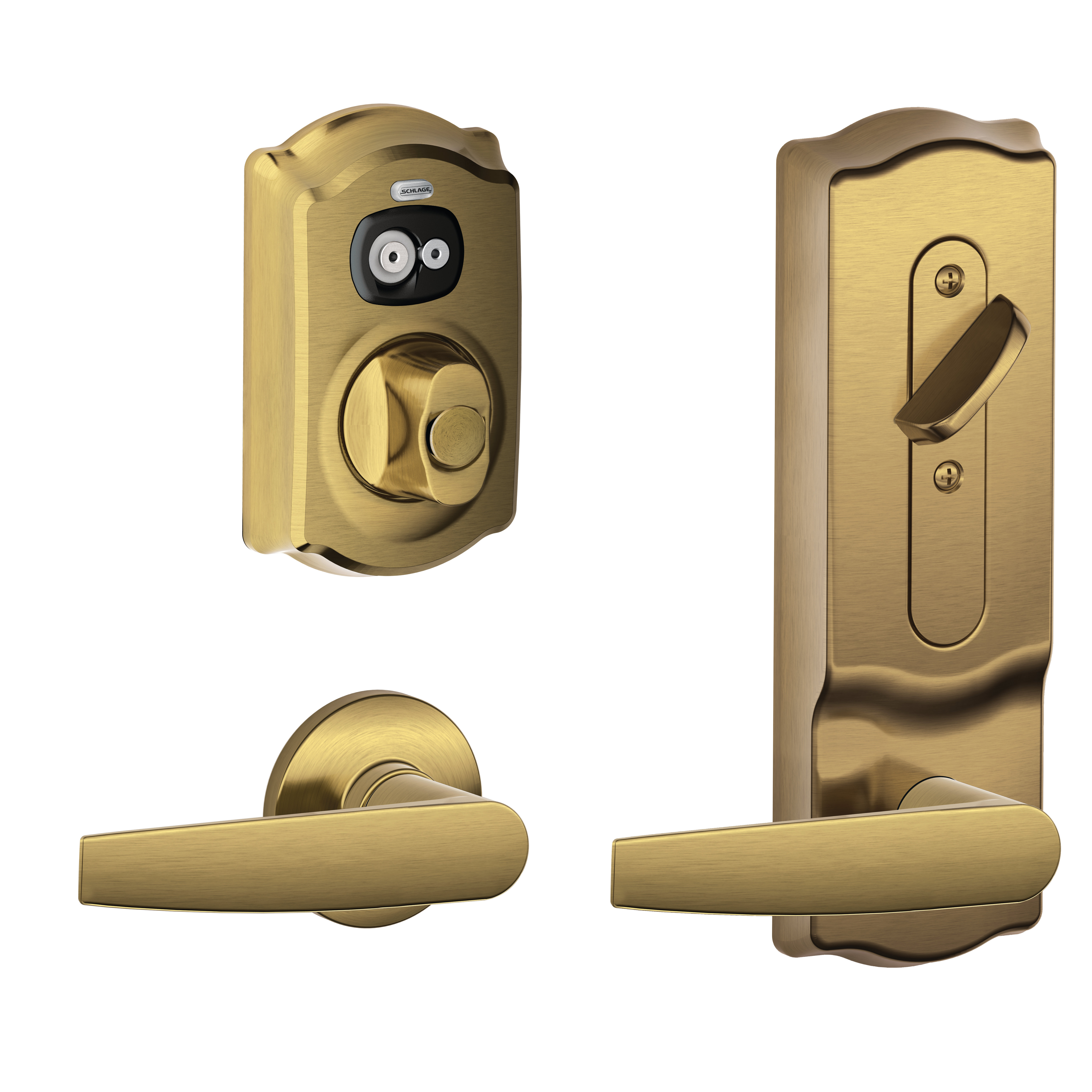 Schlage Complete Jupiter Entry Lever Set with Electronic Deadbolt | Wayfair