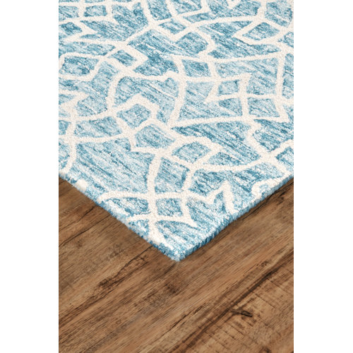 Highland Dunes Ken Handmade Ocean Blue Rug & Reviews | Wayfair