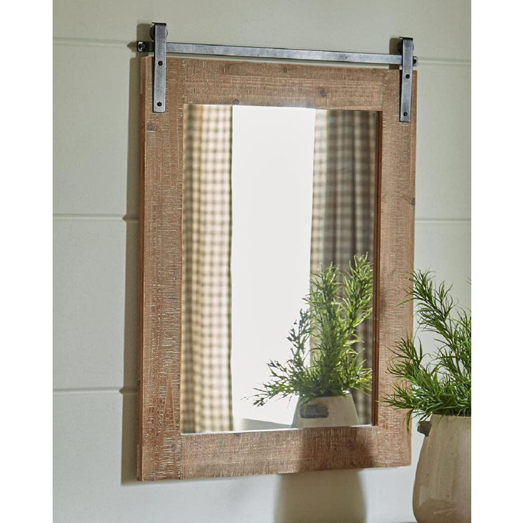 Gracie Oaks Deundrea Rectangle Wood Wall Mirror | Wayfair