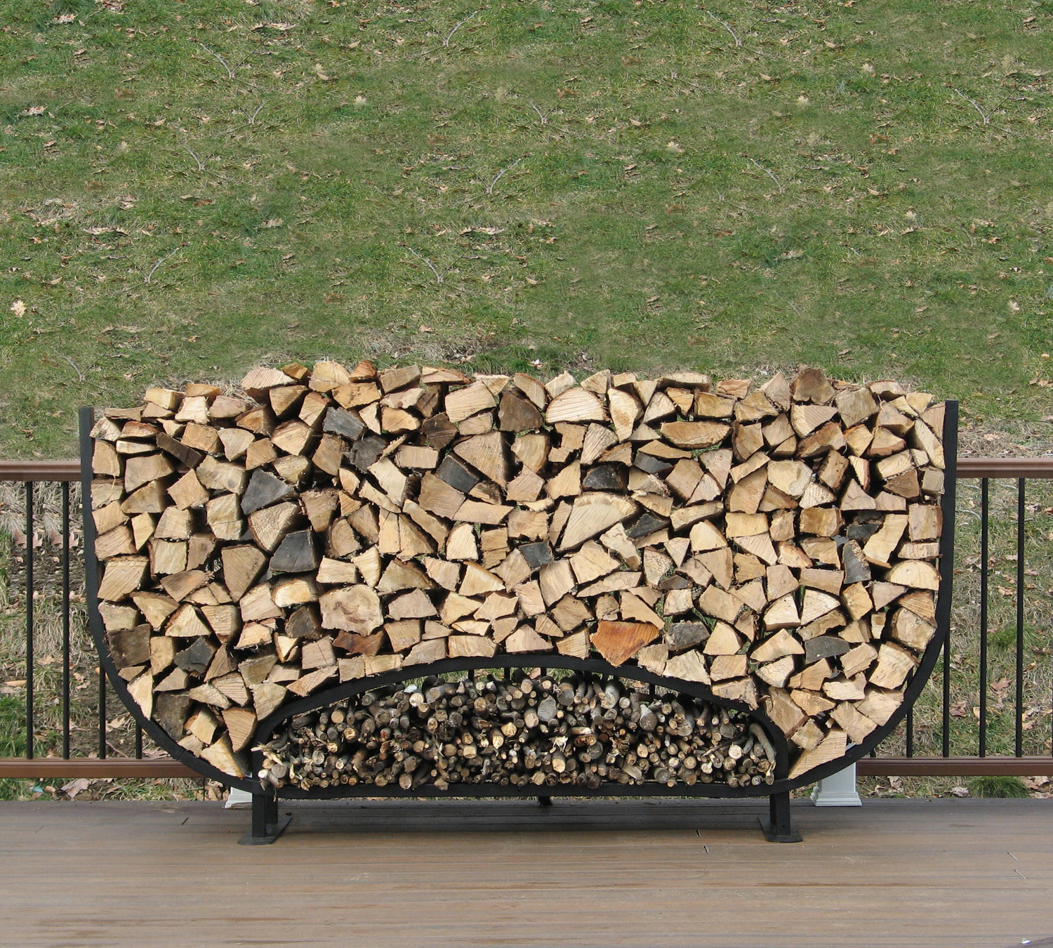 Symple Stuff 96'' W Metal Log Rack & Reviews | Wayfair