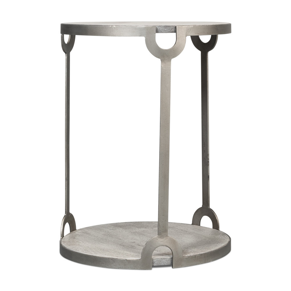 Sarreid Ltd Phin 21.5'' Tall Solid Wood Floor Shelf End Table | Wayfair