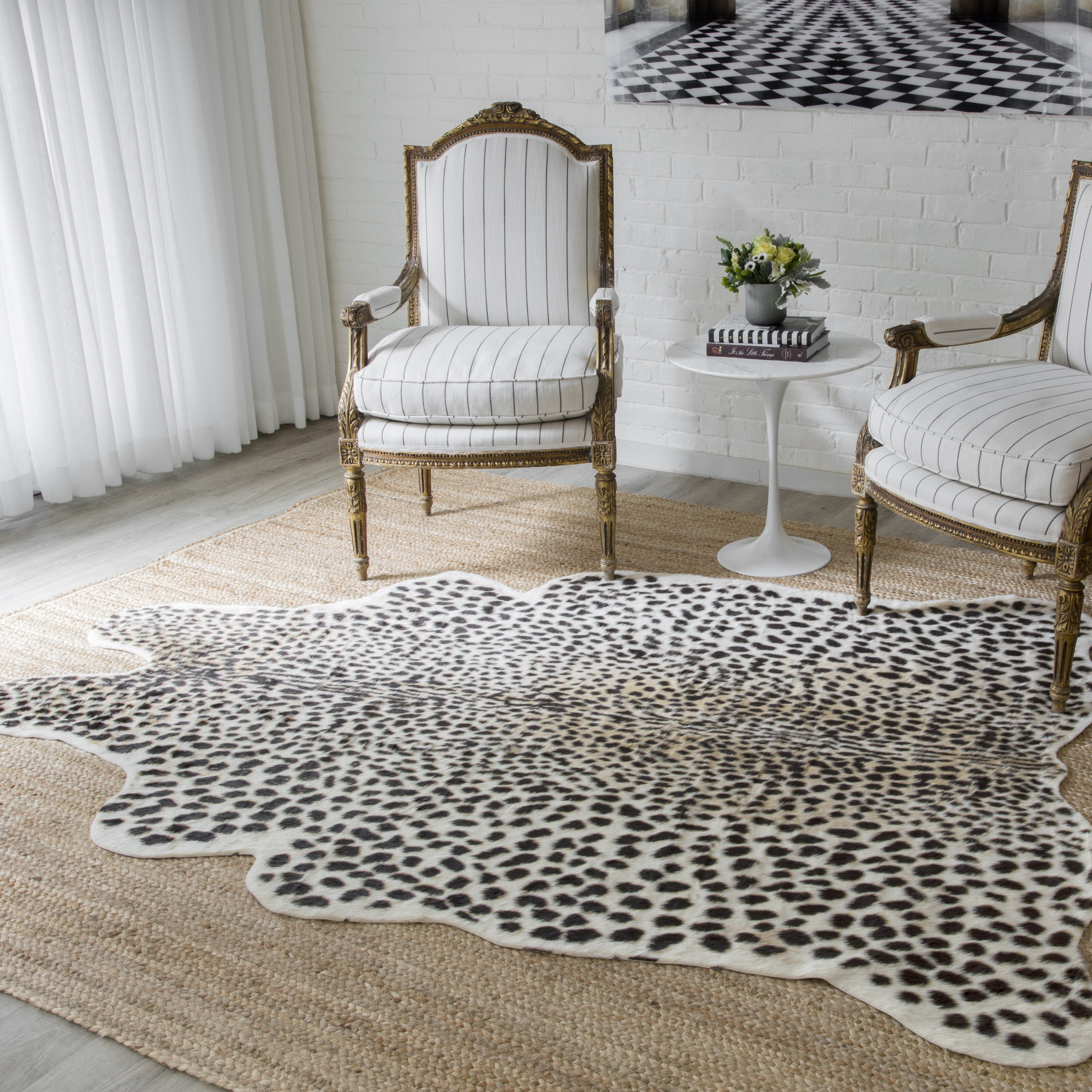 Erin Gates by Momeni Acadia Animal Print Faux Cowhide 5'3" x 7'10 ...