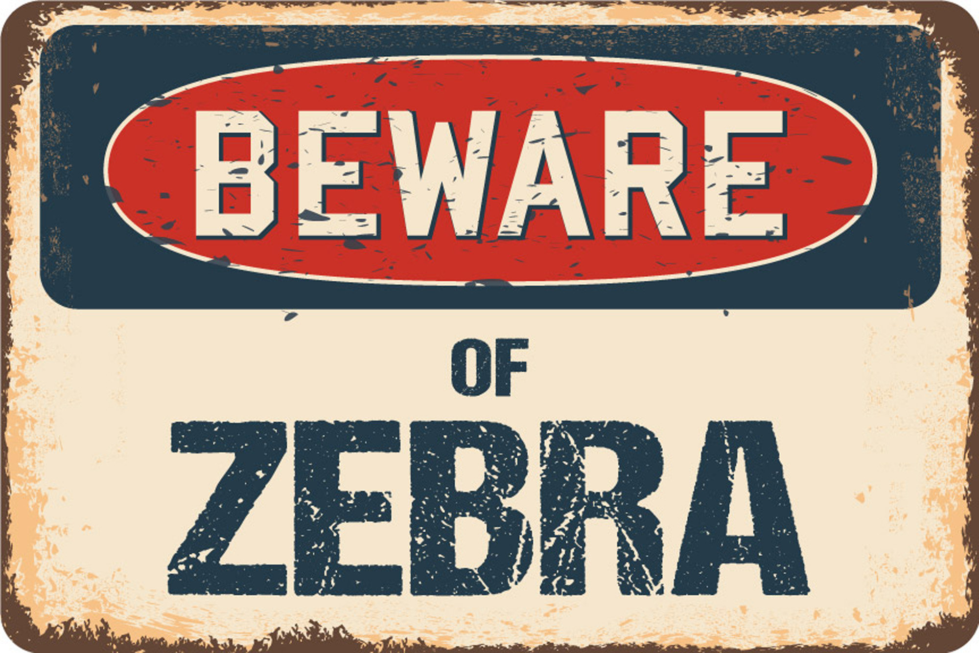 SignMission Beware of Zebra Sign | Wayfair