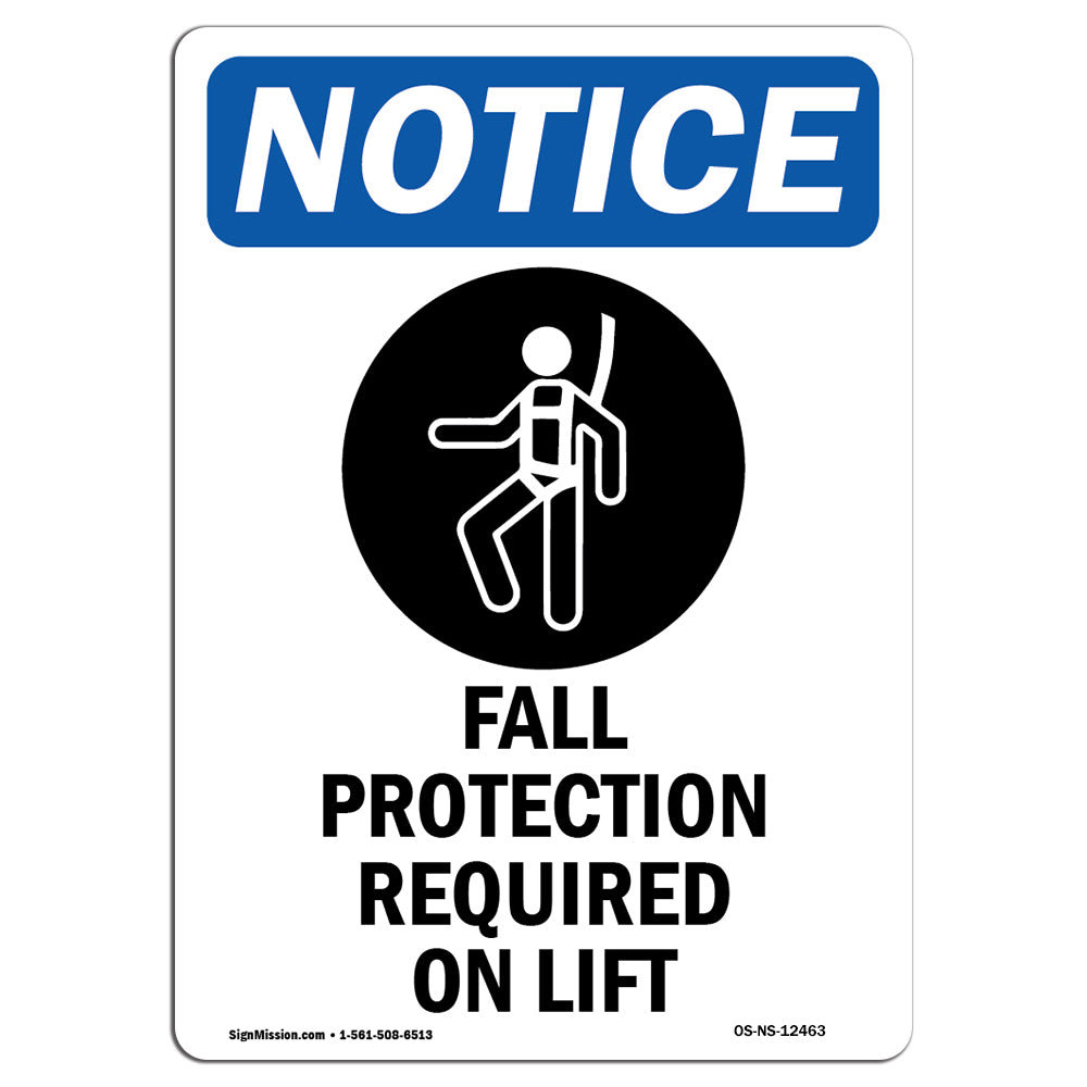 SignMission Notice - Fall Protection Required Sign | Wayfair