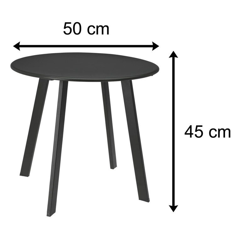 17 Stories Hinaea Round 50Cm L Outdoor Side Table | Wayfair.co.uk