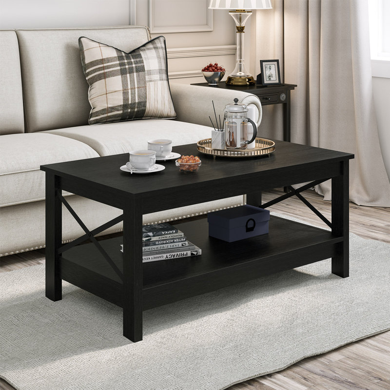 Highland Dunes O'Kean 39" Rectangular Coffee Table with Storage For ...