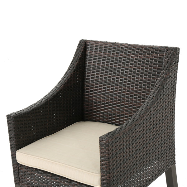 Winston Porter Amarveer Outdoor Wicker Patio Dining Chair & Reviews ...