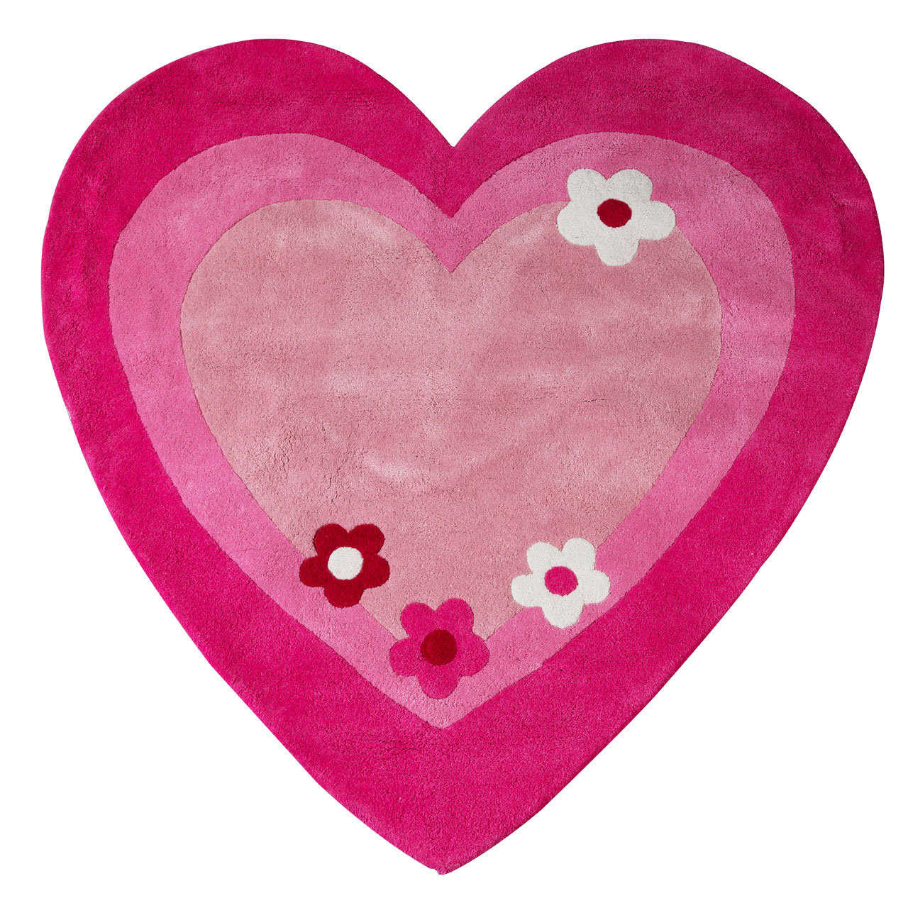 Symple Stuff Kids Love Heart Hand-Tufted Pink Area Rug | Wayfair.co.uk