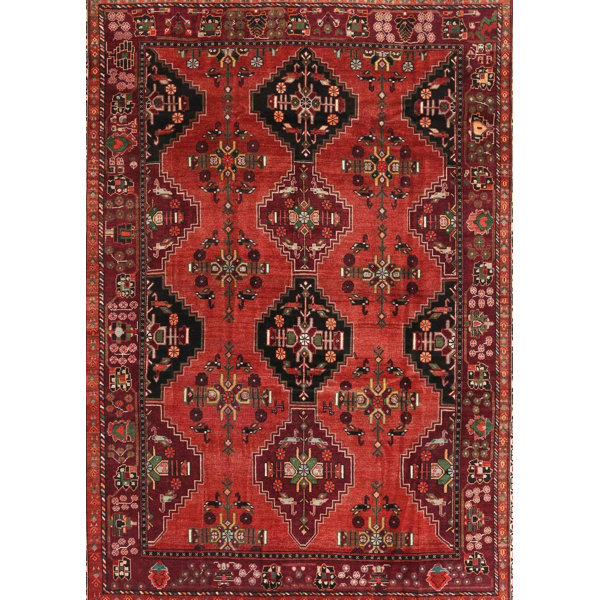 Hokku Designs Rothley Handmade Wool Red Rug | Wayfair
