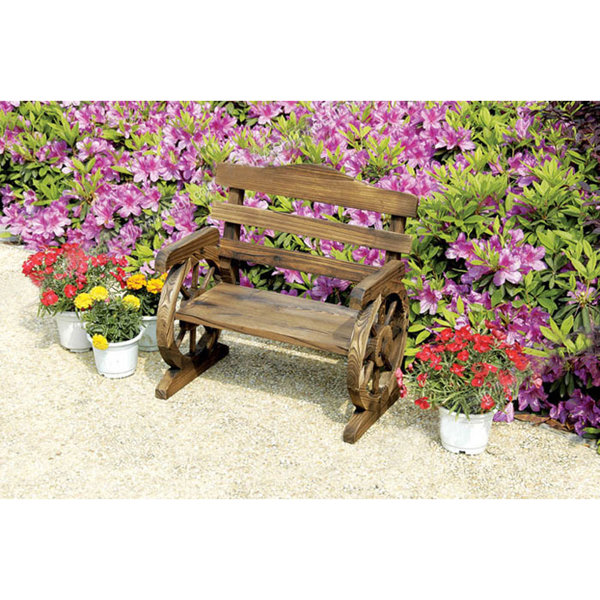 Rosalind Wheeler Amos Wooden Garden Bench & Reviews - Wayfair Canada