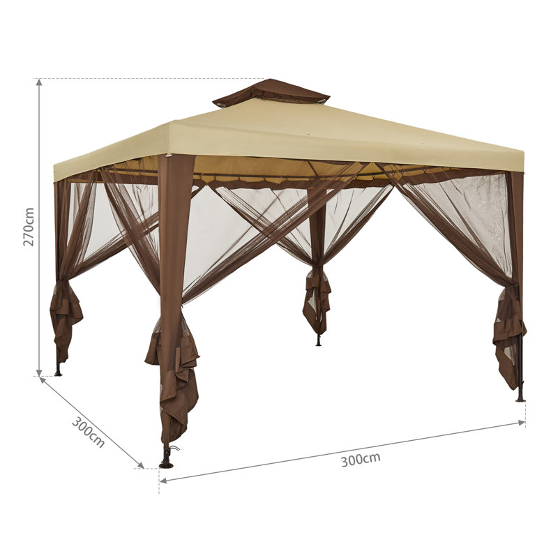 Dakota Fields Annum 3m x 3m Metal Patio Gazebo | Wayfair.co.uk